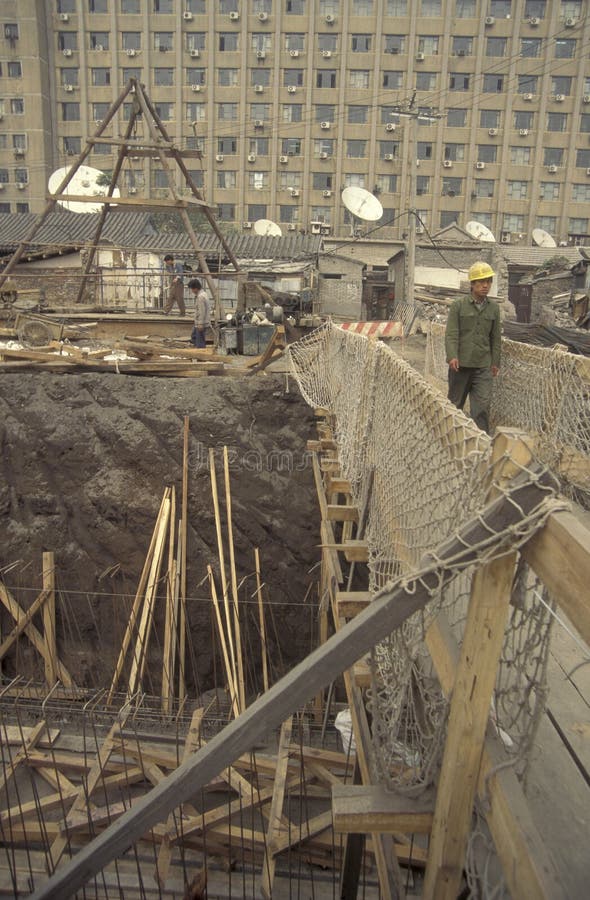 CHINA BEIJING CONSTRUCTION editorial stock image. Image of peking ...