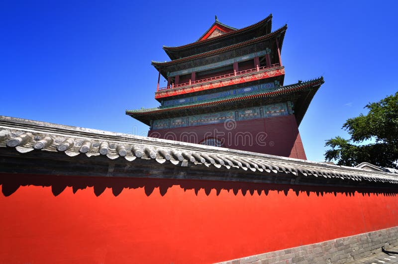 China Beijing Gate Tower stock image. Image of wall, chinese - 26582213