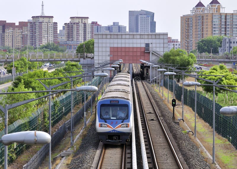 China Beijing Highrail,Light Rail Editorial Photo - Image of ...