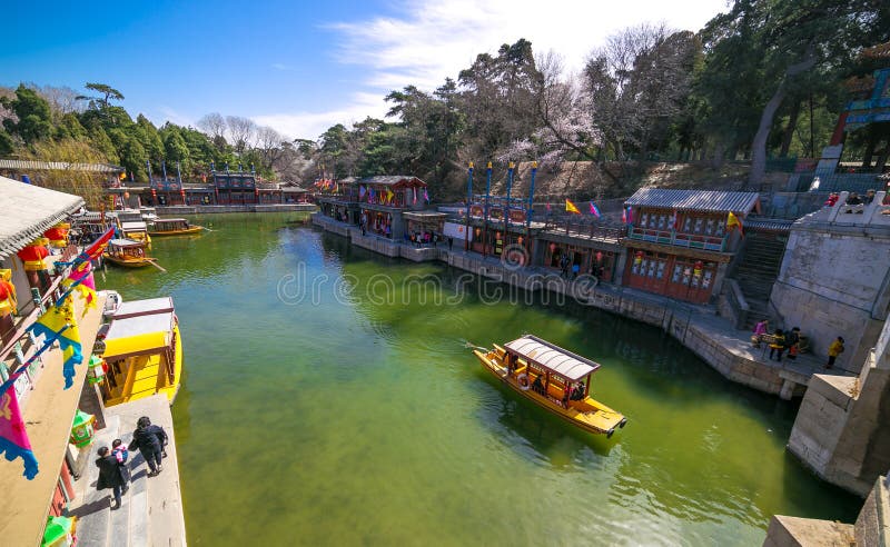 Beijing Summer Palace Spring Scenery Editorial Stock Photo - Image of ...