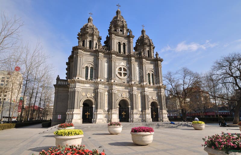 China Beijing Wangfujing Church Editorial Photo - Image of china ...