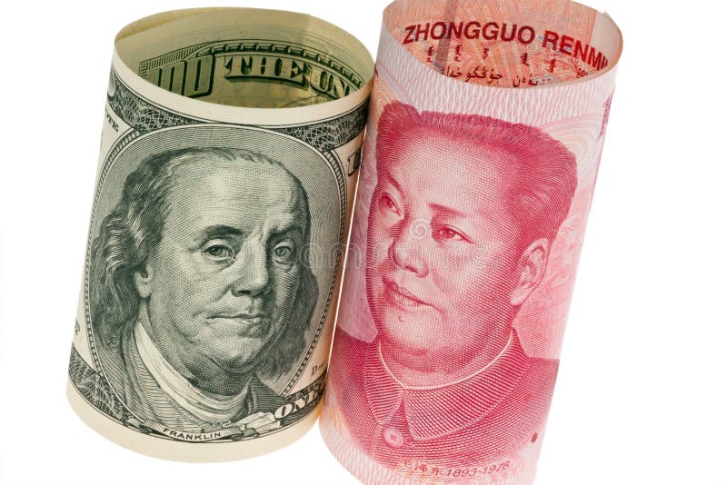 China Business Yuan and the Dollar Stock Photo - Image of notes, parity ...