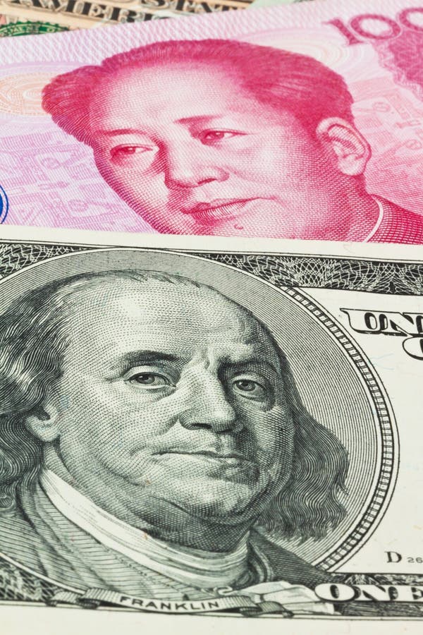 China Business Yuan and the Dollar Stock Photo - Image of notes, parity ...