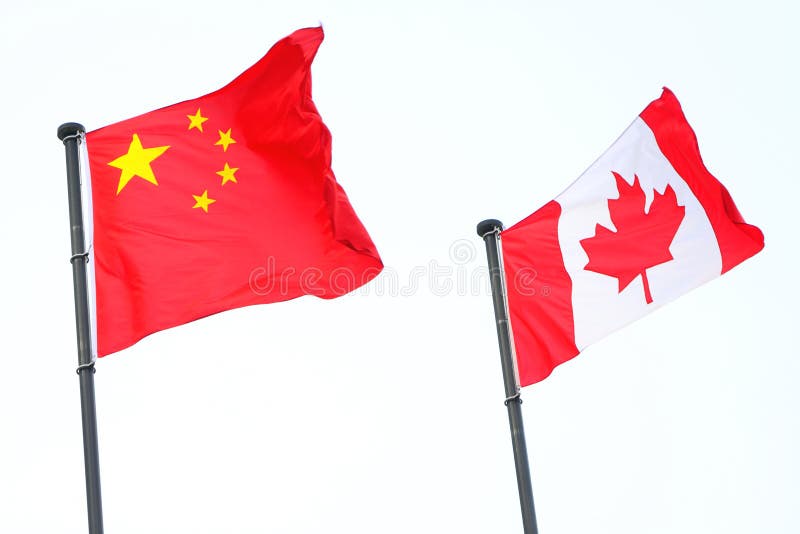 China & Canada Flags stock image. Image of asia, republic - 21709487