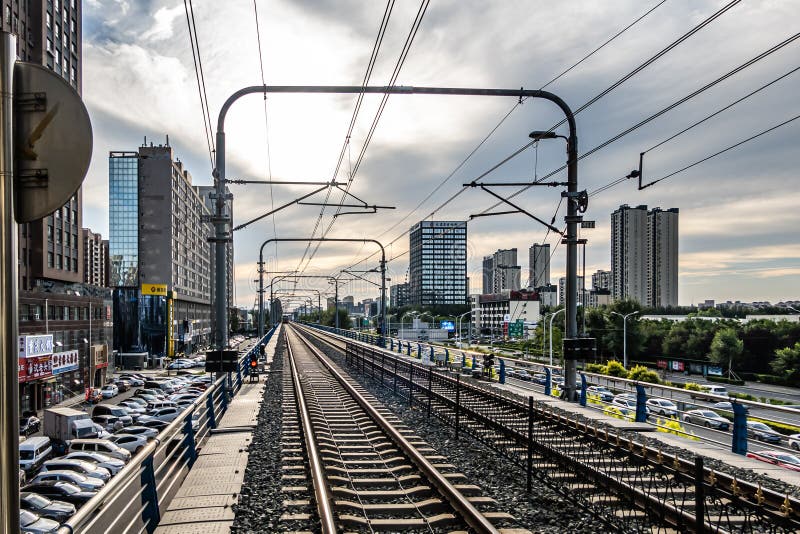 China Changchun City Light Rail Landscape Editorial Image - Image of ...