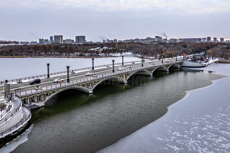 China Changchun Nanhu Bridge Winter Scenery Stock Photos - Free ...