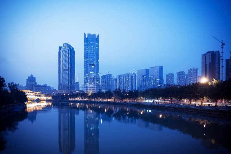 China Chengdu City Building Stock Image - Image of bridge, asia: 37996495
