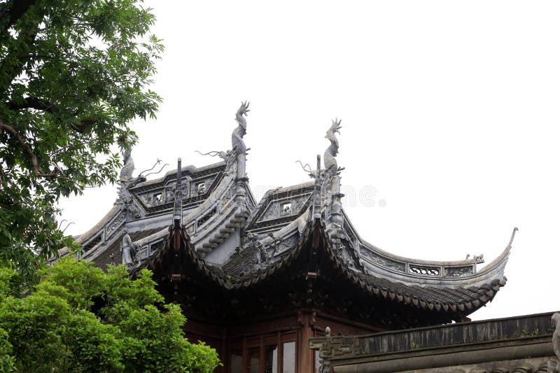 China Classical Architecture in Yu Garden, Shanghai, China Stock Photo ...