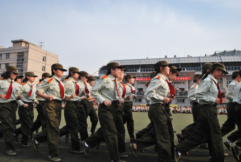 China College Students Military Exercises Training 2 Editorial ...