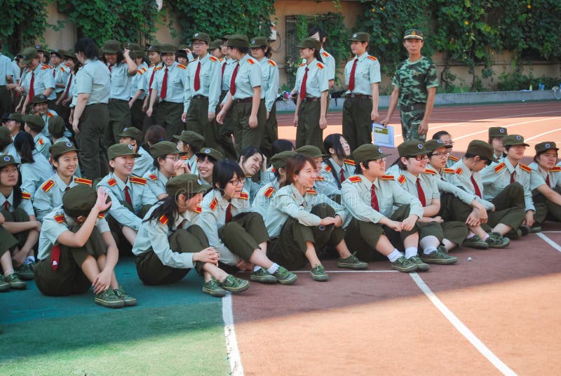 China College Students Military Exercises Training 3 Editorial Photo ...