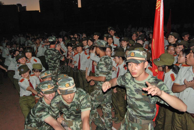 China College Students Military Training Activity 17 Editorial Photo ...