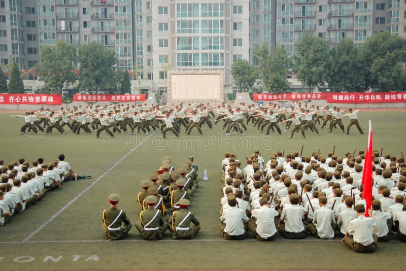China College Students Military Training 5 Editorial Photography ...