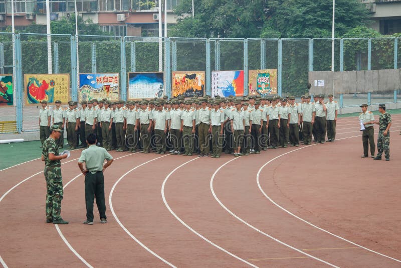 China College Students Military Training 7 Editorial Image - Image of ...
