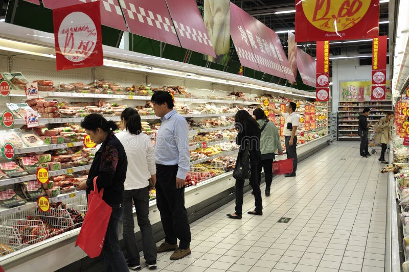 China Customers in Supermarket Editorial Image - Image of festival ...