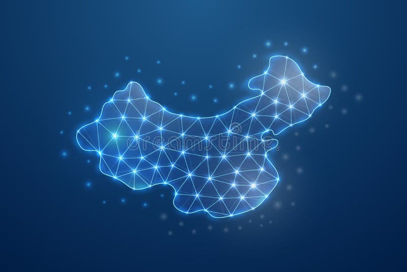 China 3d Symbol in Low Poly Style. China Map Design Concept ...