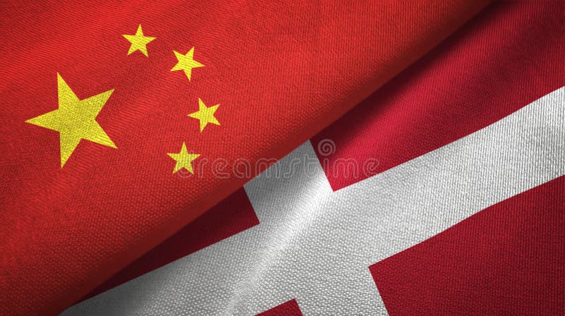 China And Denmark. Chinese And Danish Flags. Official Colors. Correct ...