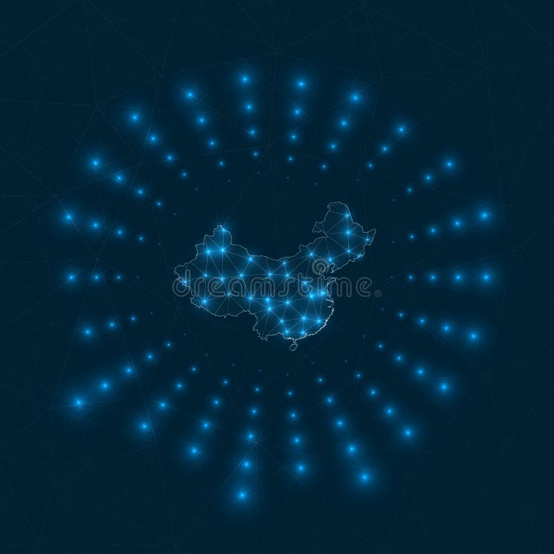 Digital China Map stock illustration. Illustration of source - 16818768
