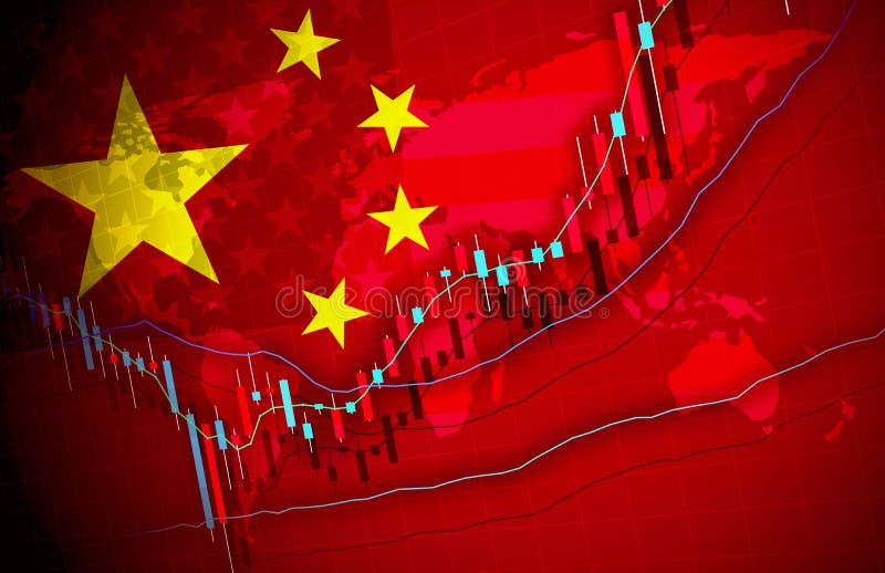 China Economy Global Market Background Design Chart Material Graph ...