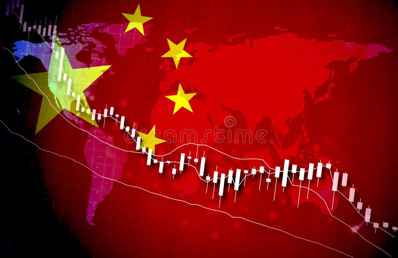China Economy Global Market Background Design Chart Material Graph ...