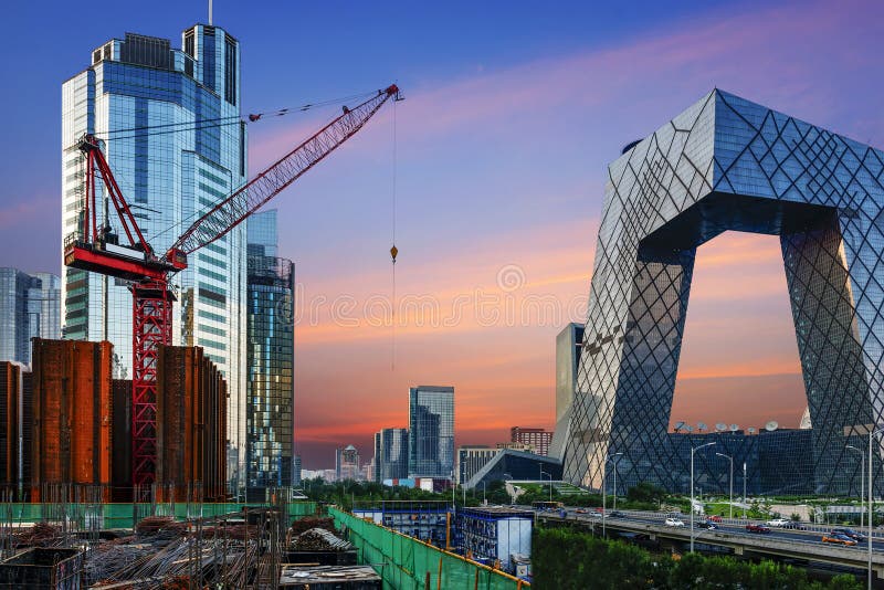 China Financial District Cityscape. Stock Image - Image of framework ...
