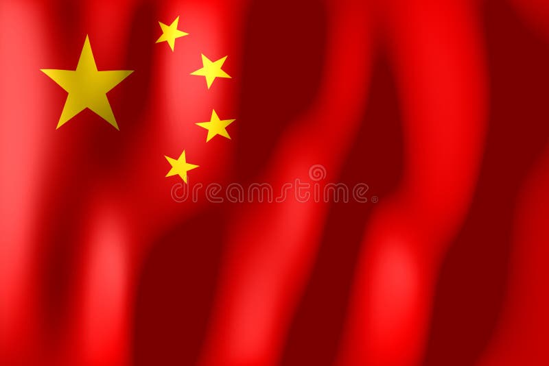 People Republic of China, PRC - Country Flag and Border Shape Stock ...