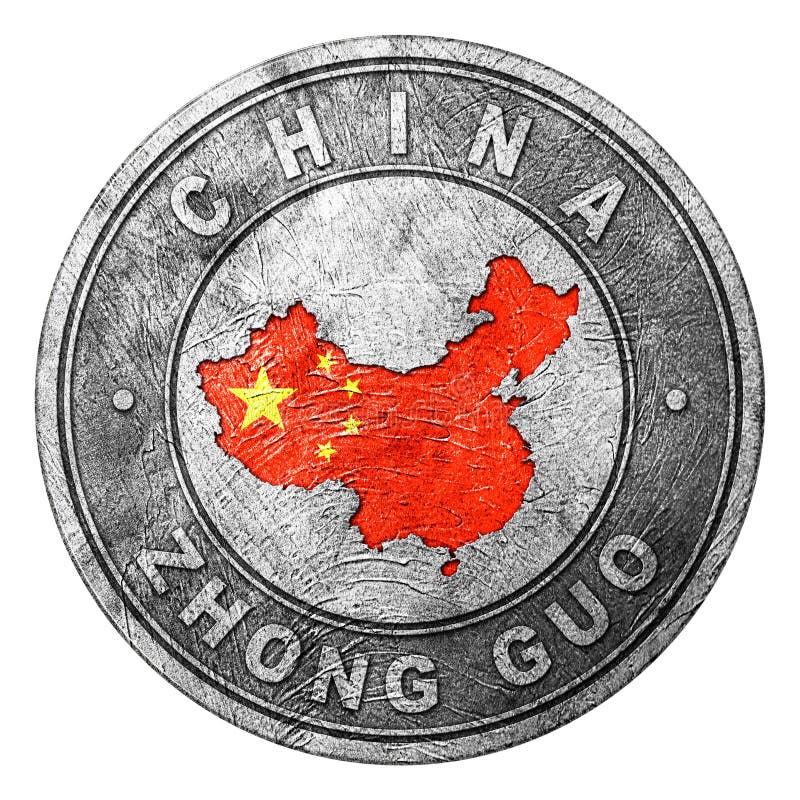 China Flag Button with Map stock illustration. Illustration of badge ...