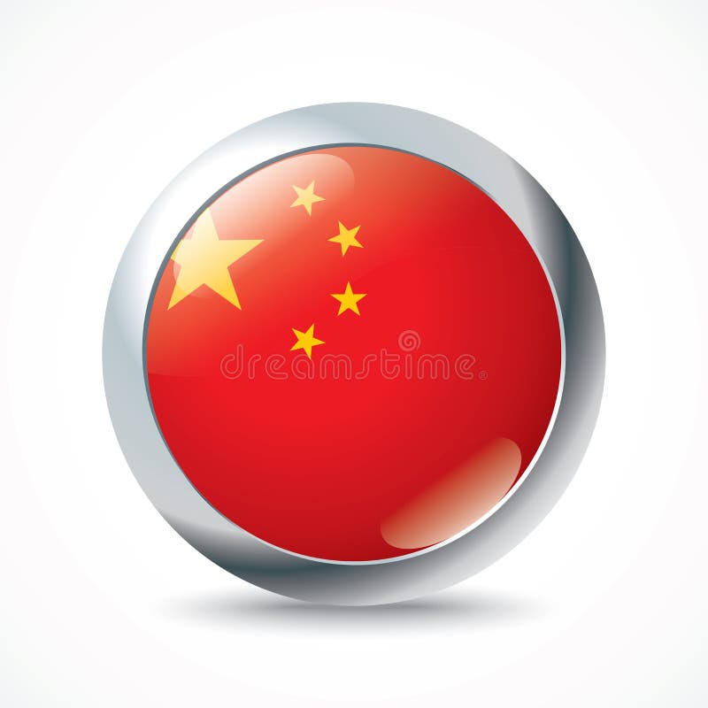China flag button stock vector. Illustration of icon - 125165116