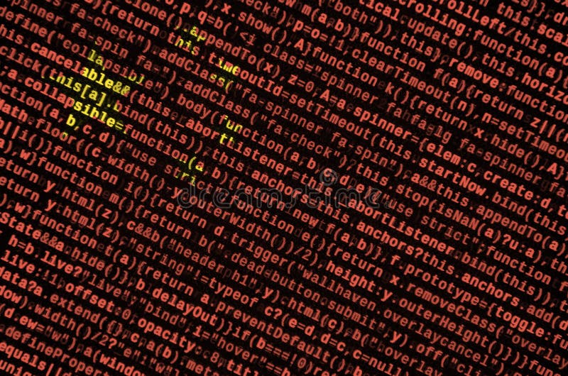 China Flag is Depicted on the Screen with the Program Code. the Concept ...