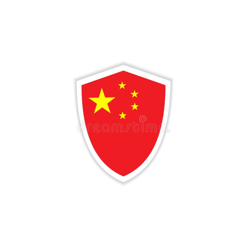 China Flag Emblem Vector Template Design Illustration Stock Vector ...