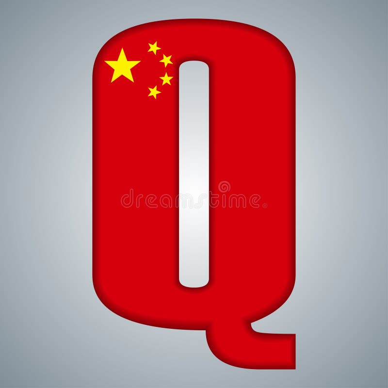 China Flag in the Form of Letters. Stock Vector - Illustration of ...