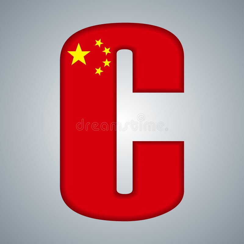 China Flag in the Form of Letters. Stock Vector - Illustration of ...