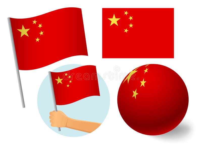 China flag icon set stock illustration. Illustration of country - 155973850