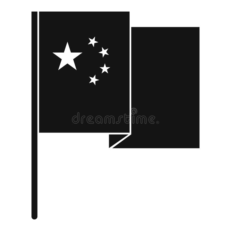 China Flag Icon, Simple Style Stock Vector - Illustration of flying ...