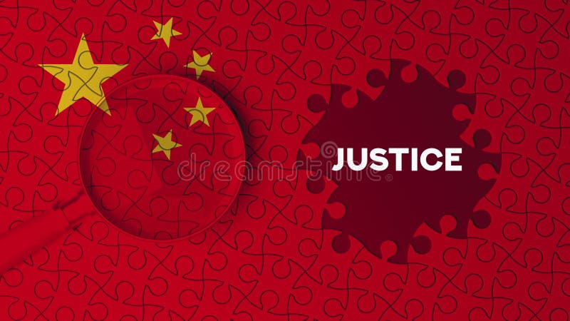 China Flag and Social Issues. Stock Illustration - Illustration of ...