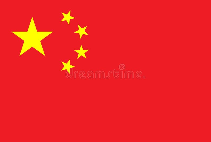 China Flag. Vector. Accurate Dimensions, Element Proportions and Colors ...