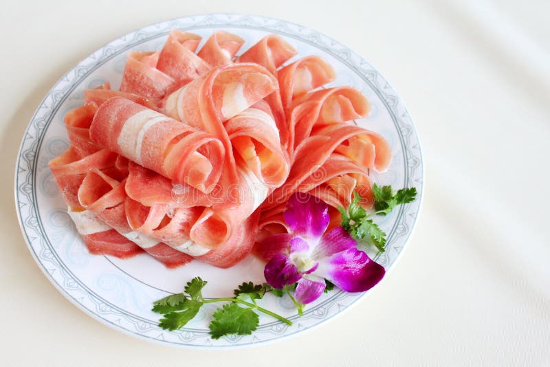 China food Sliced mutton stock photo. Image of sliced - 27923494