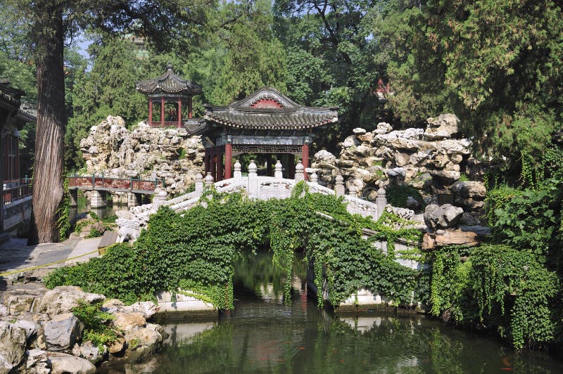 China-Garten, Beihai Park, Peking Stockbild - Bild von architektur ...