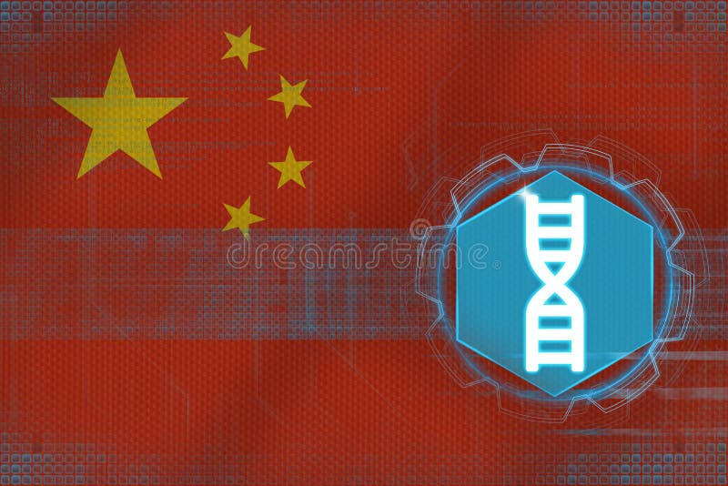China Gene Engineering. DNA Concept. Stock Illustration - Illustration ...