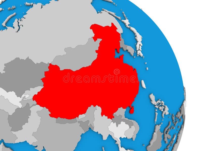 China on globe map stock illustration. Illustration of symbol - 31185185