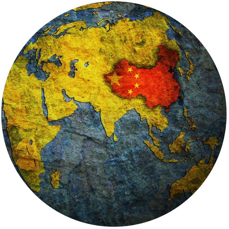 China on globe map stock illustration. Illustration of symbol - 31185185