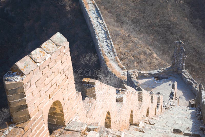 The Ancient Stone Lion of Chinese Temple Stock Photo - Image of ...