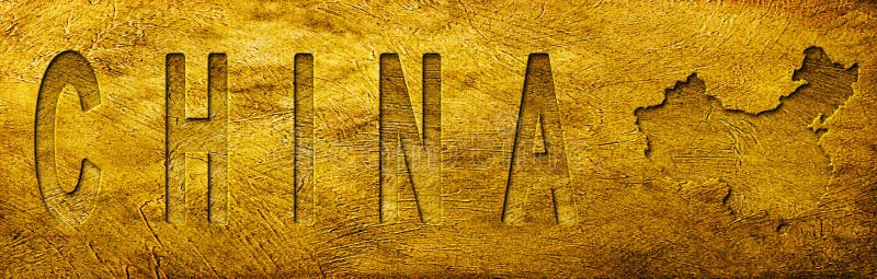China Grunge Gold Texture stock illustration. Illustration of gold ...