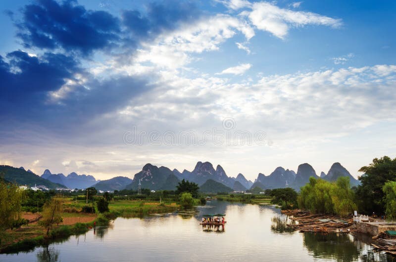 China Guilin stock photo. Image of flowers, field, landscape - 31696106