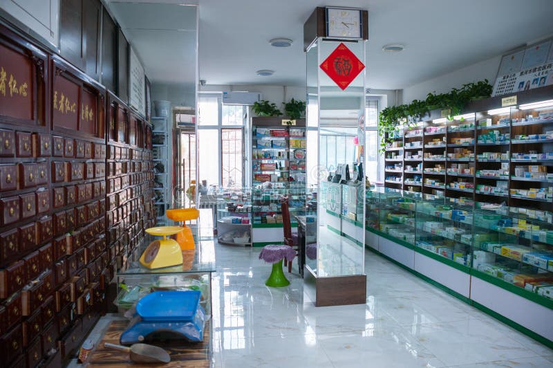 Interior of a Chinese Pharmacy Editorial Stock Photo - Image of health ...