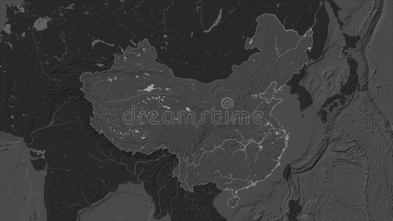 China highlighted. Bilevel stock illustration. Illustration of china ...