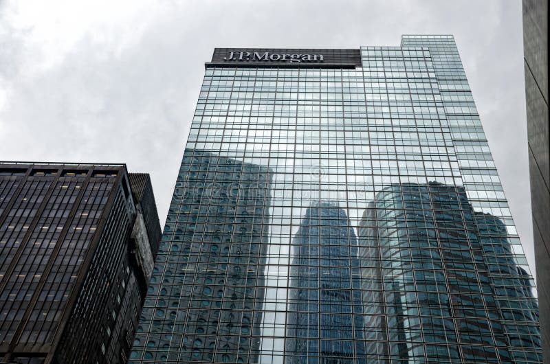 Skyscraper Building of JP Morgan in Hong Kong Surrounded by Other ...