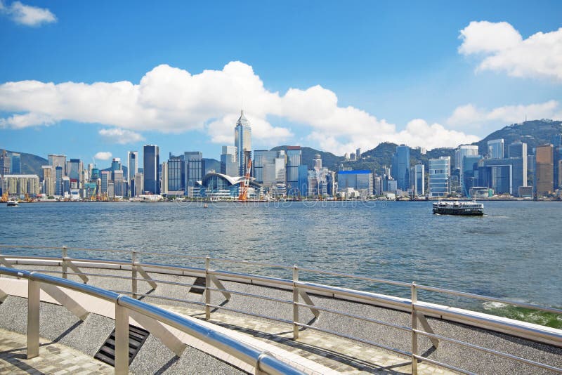 China, Hong Kong Waterfront Buildings Stock Image - Image of downtown ...
