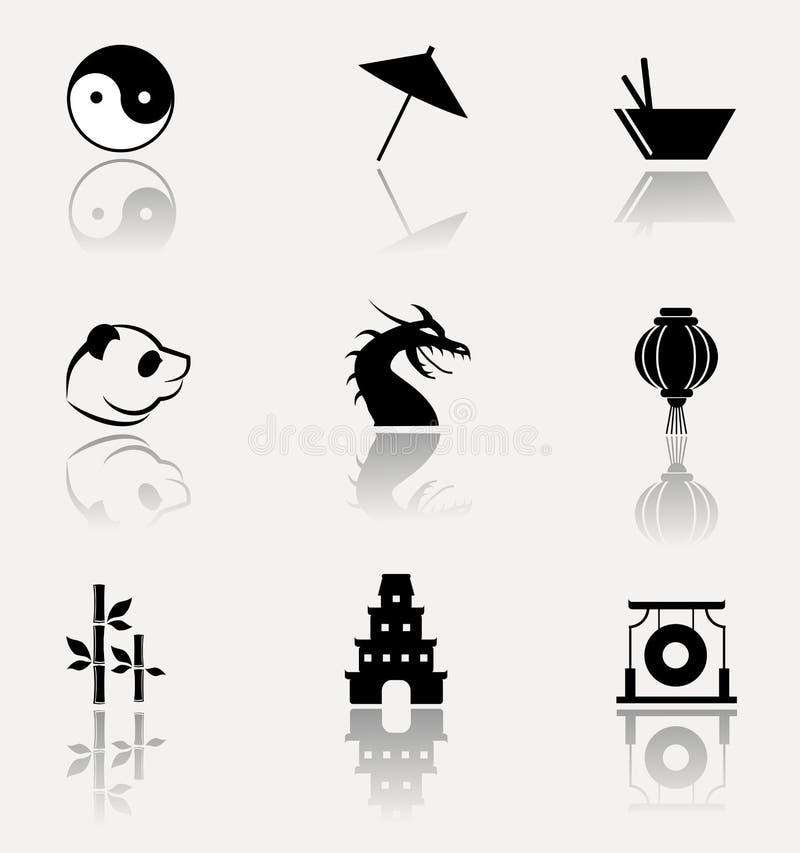 China icon set. stock vector. Illustration of classic - 67891920