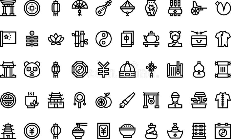 China Icons High-Quality Vector Icons Collection with Editable Stroke ...
