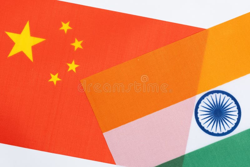 China and India National Flags . Relationship, Partnership and Economic ...
